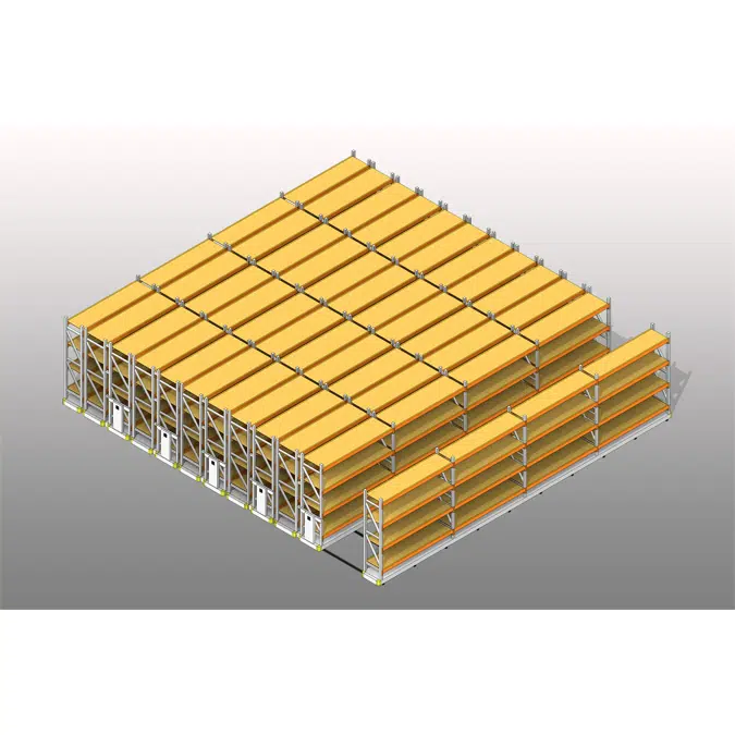 Objetos BIM - ¡Descarga gratis! Industrial Pallet Rack High Density ...