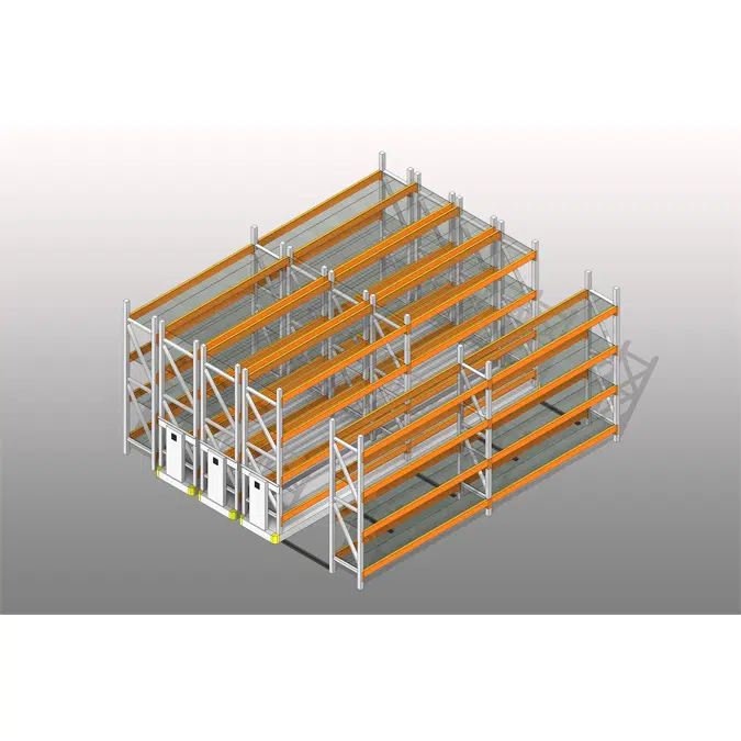 BIM objects - Free download! Industrial Pallet Rack High Density ...