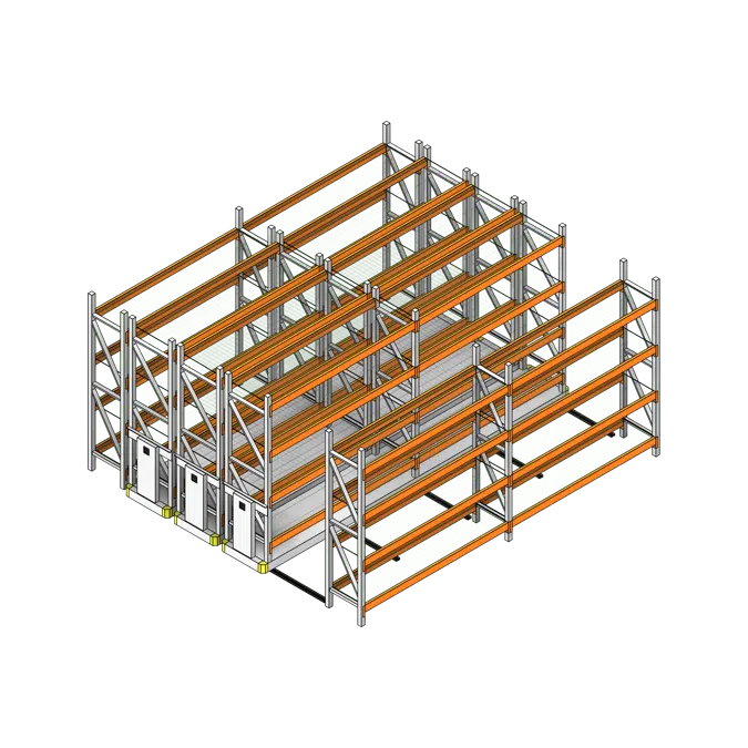 Objetos BIM - ¡Descarga gratis! Industrial Pallet Rack High Density ...