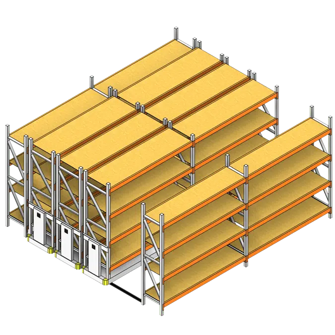 Objetos BIM - ¡Descarga gratis! Industrial Pallet Rack High Density ...