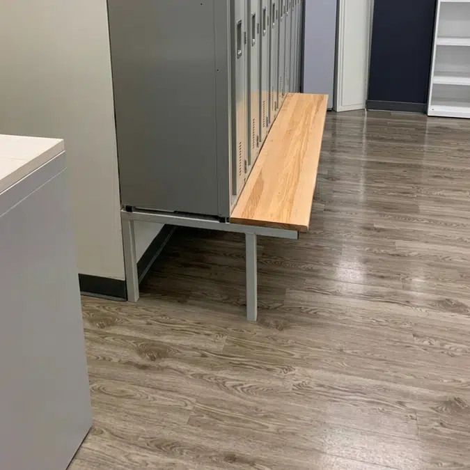 BIM objects - Free download! Elevated Bench Metal Locker | BIMobject