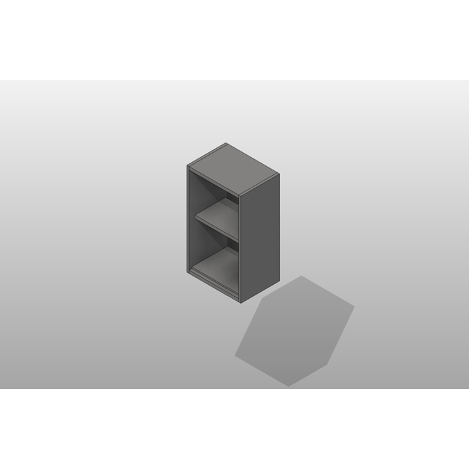 BIM objects - Free download! Open Stainless Steel Wall Cabinet | BIMobject