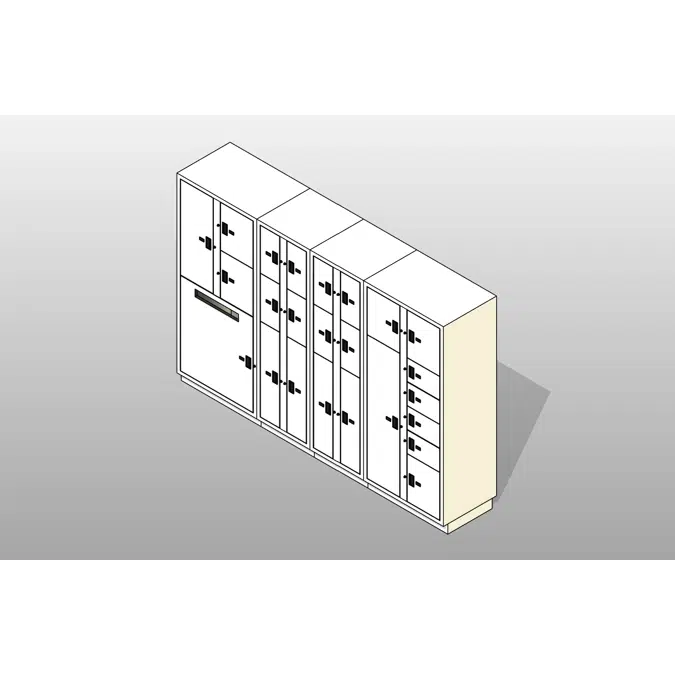 BIM objects - Free download! 4 Columns-24 Total Openings Steel Evidence ...