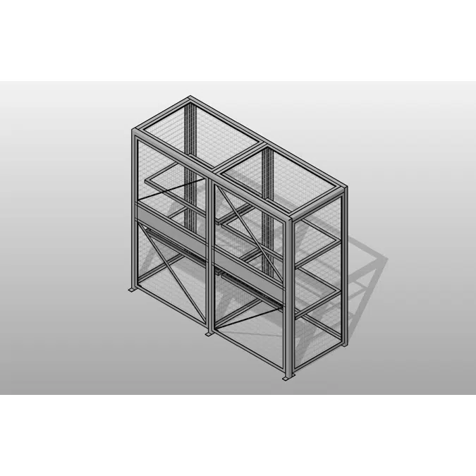 BIM objects - Free download! Loss Prevention Welded Wire Locker | BIMobject