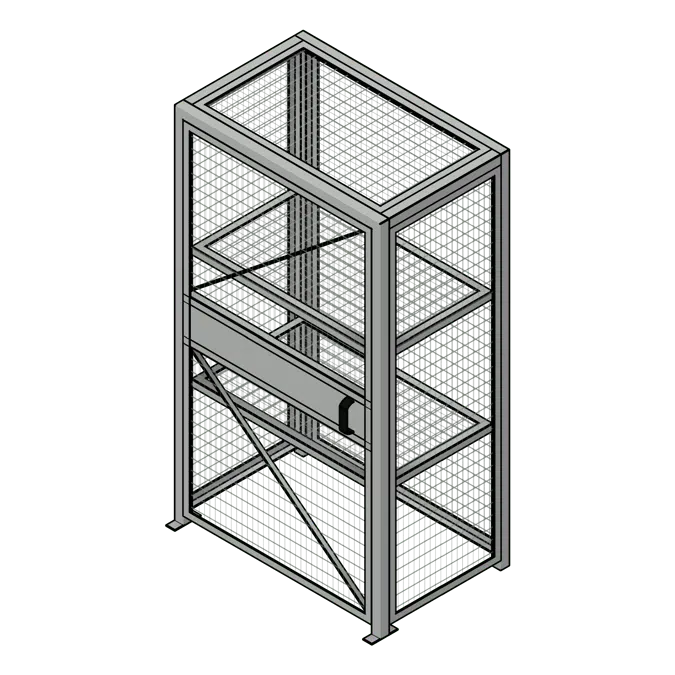 BIM objects - Free download! Loss Prevention Welded Wire Locker | BIMobject