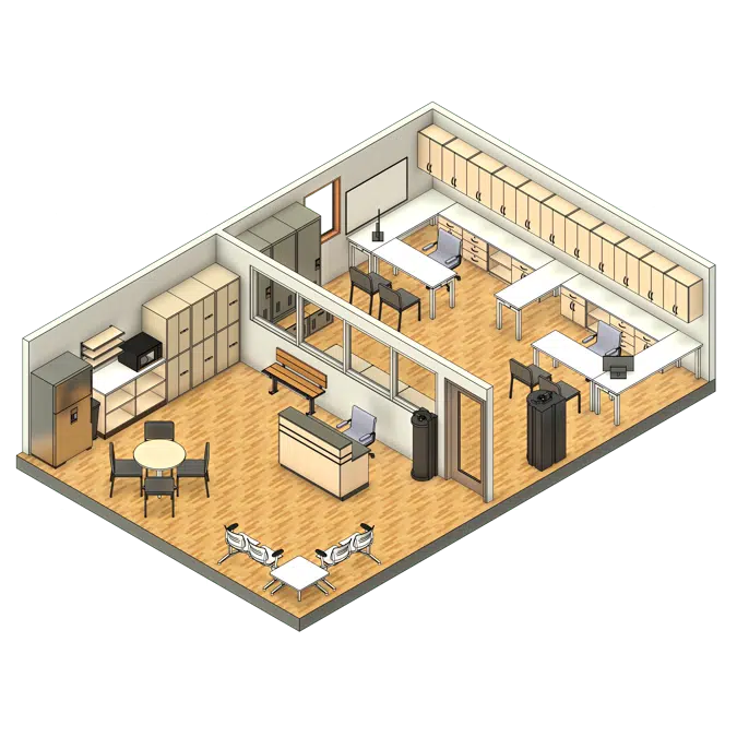 BIM objects - Free download! School Resource Officer Office & Workroom ...