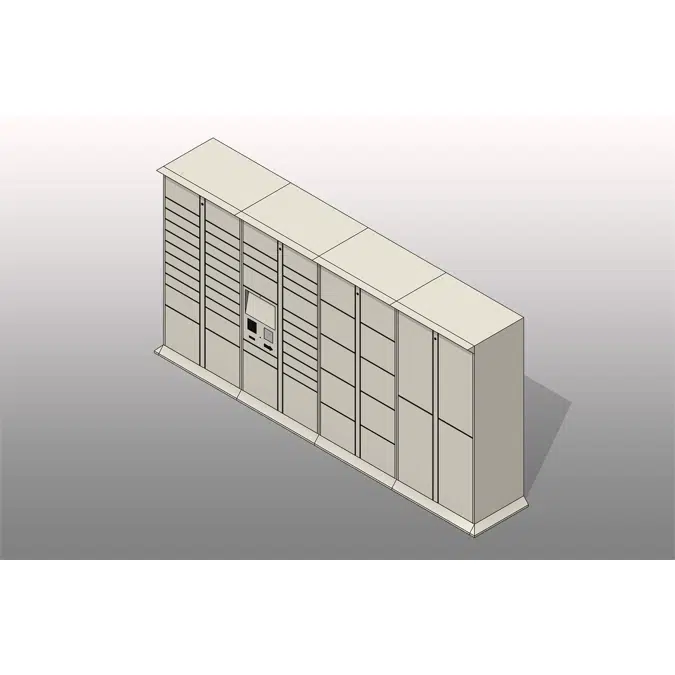 BIM object - ดาวน์โหลดฟรี! 52 Total Openings Laminate Smart Locker | BIMobject