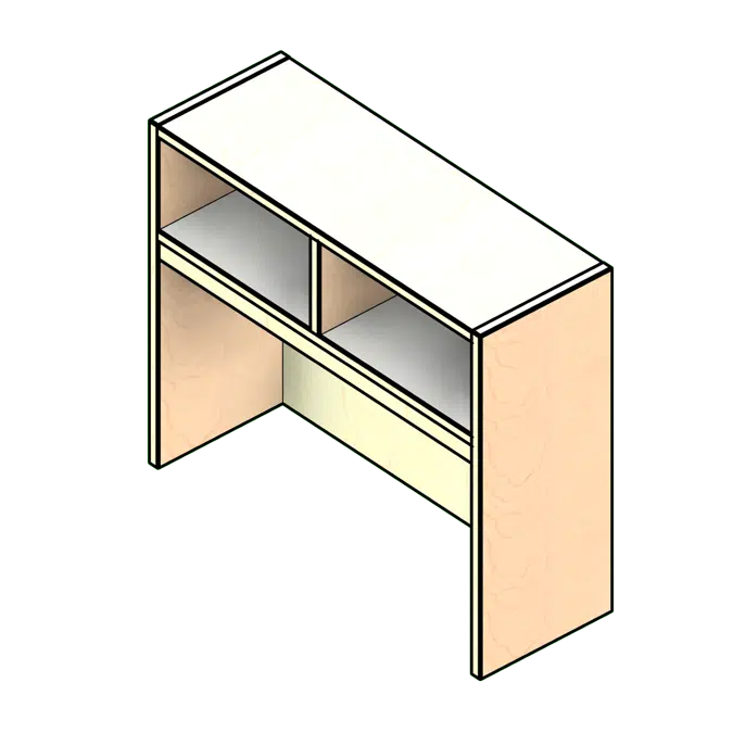 BIM objects - Free download! Overhead Storage Executive Laminate ...