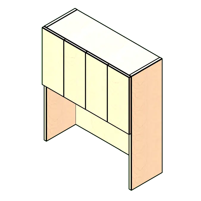 BIM objects - Free download! Overhead Storage Executive Laminate ...