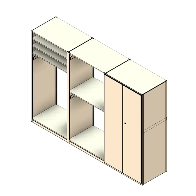 BIM objects - Free download! Tiered Garment Rack 4 Post Shelving ...