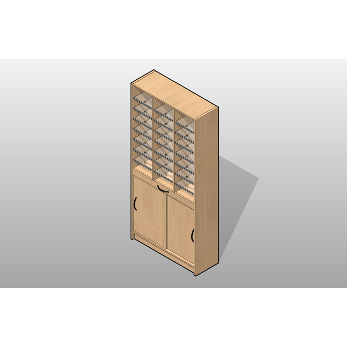 BIM objects - Free download! Freestanding Bottom Storage Laminate ...
