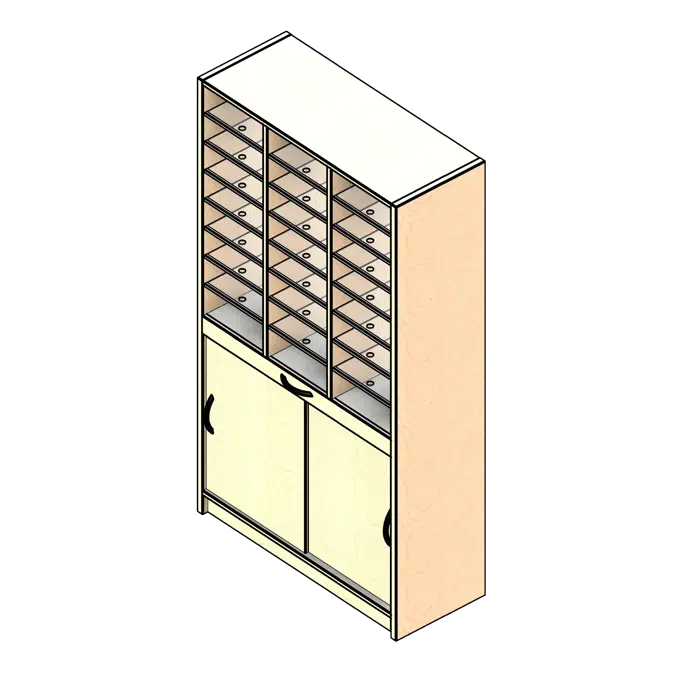 BIM objects - Free download! Freestanding Bottom Storage Laminate ...