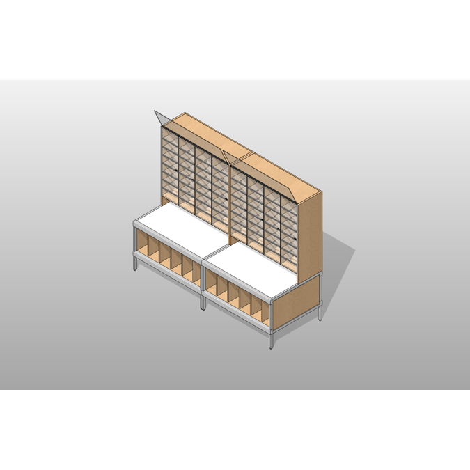 BIM objects - Free download! 08' Wide - Option 06 Mail Room | BIMobject