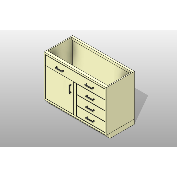 BIM objects - Free download! Multi Steel Lab Base Cabinet | BIMobject