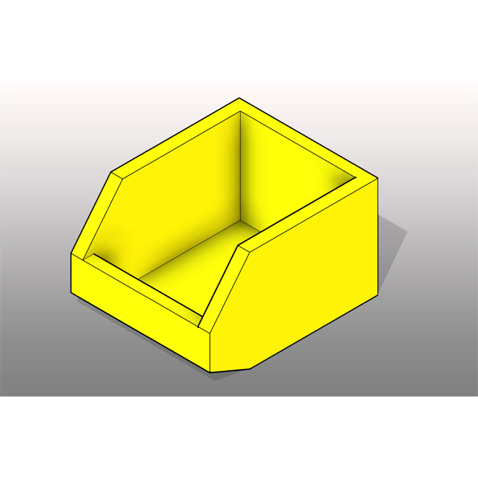 BIM objects - Free download! Basic Bin Plastic Storage Bin | BIMobject
