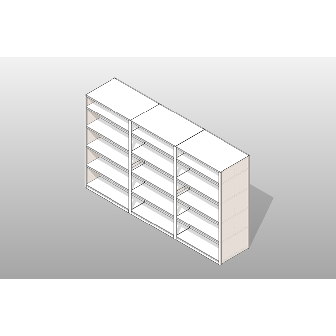 BIM objects - Free download! Binder-3 Unit-5 Tier-Double Sided 4 Post ...