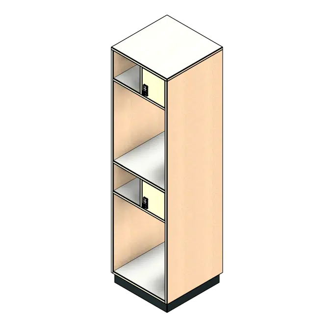 BIM objects - Free download! Tiered Laminate Locker | BIMobject