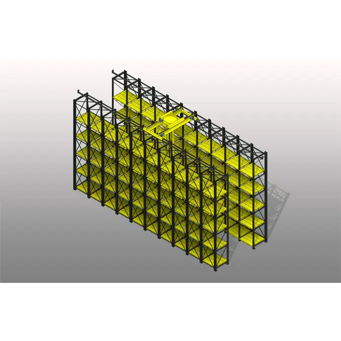 Objetos BIM - ¡Descarga gratis! 292" Tall - Single Aisle Pallet Rack ...
