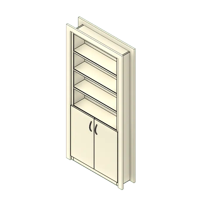 BIM objects - Free download! Secret Bookcase Door | BIMobject