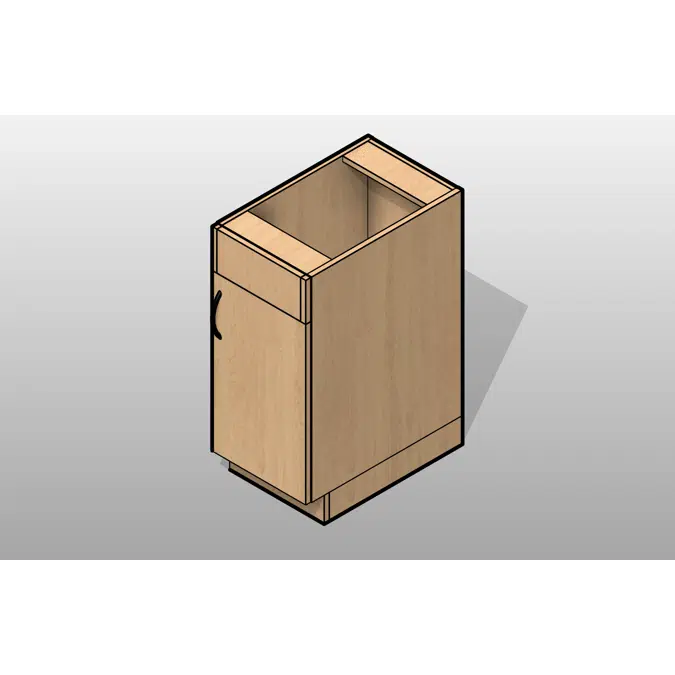Objetos BIM - ¡Descarga gratis! Waste Flap Laminate Base Cabinet ...
