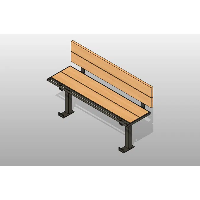 BIM objects - Free download! Freestanding Restraint Bench | BIMobject