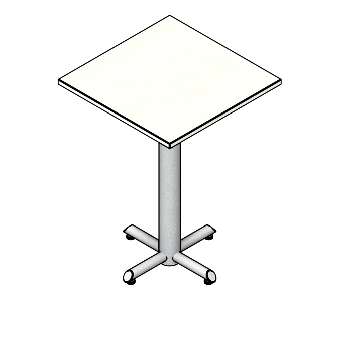 BIM objects - Free download! Cafe Classroom Table | BIMobject
