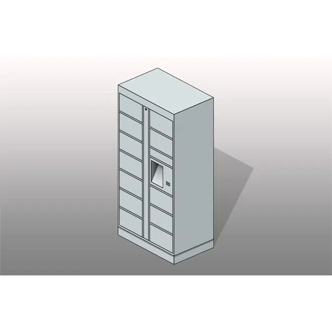 BIM objects - Free download! Indoor Full Bank Smart Locker | BIMobject