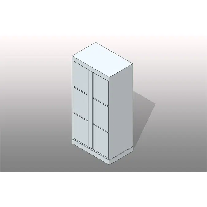 BIM objects - Free download! Indoor Full Bank Smart Locker | BIMobject