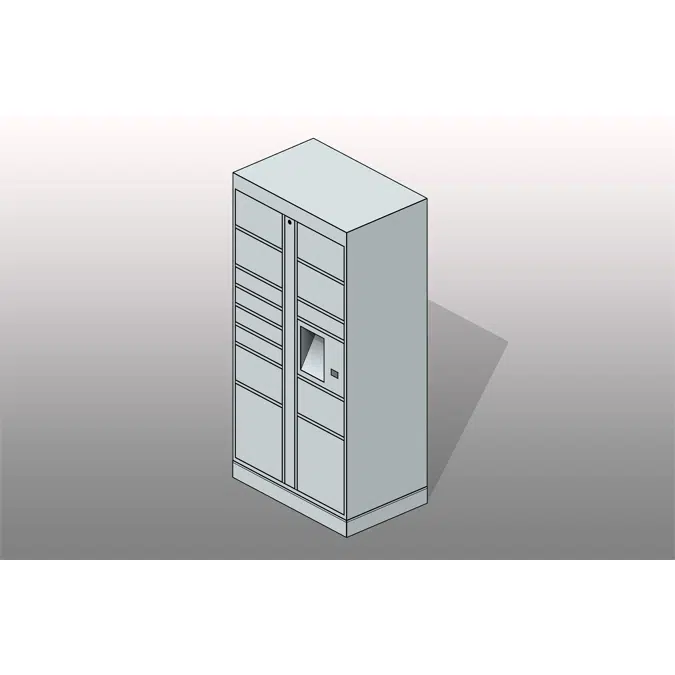 BIM objects - Free download! Indoor Full Bank Smart Locker | BIMobject