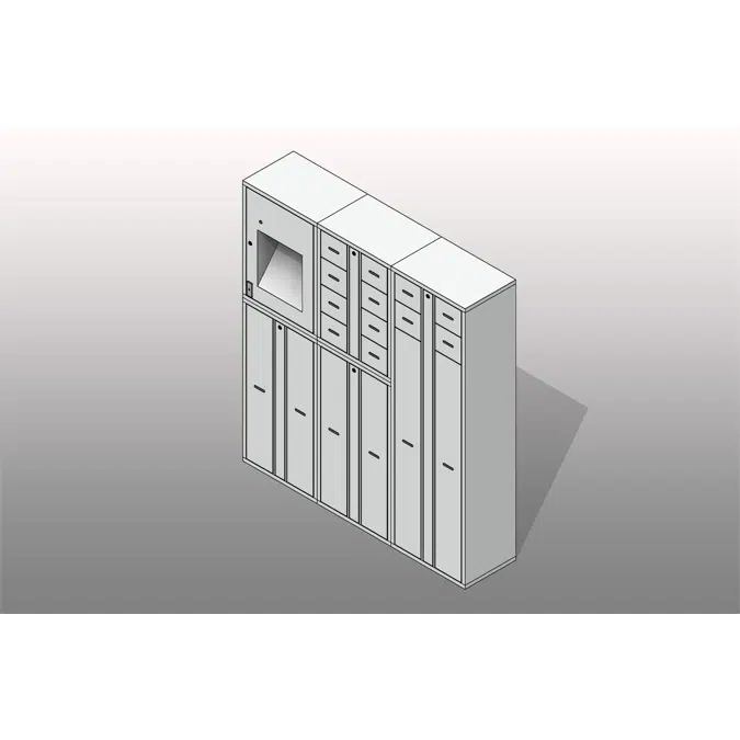 BIM objects - Free download! 18 Door Weapons Tracking Locker | BIMobject