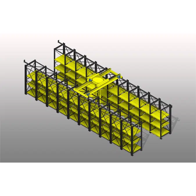 BIM objects - Free download! Single Aisle Pallet Retrieval | BIMobject