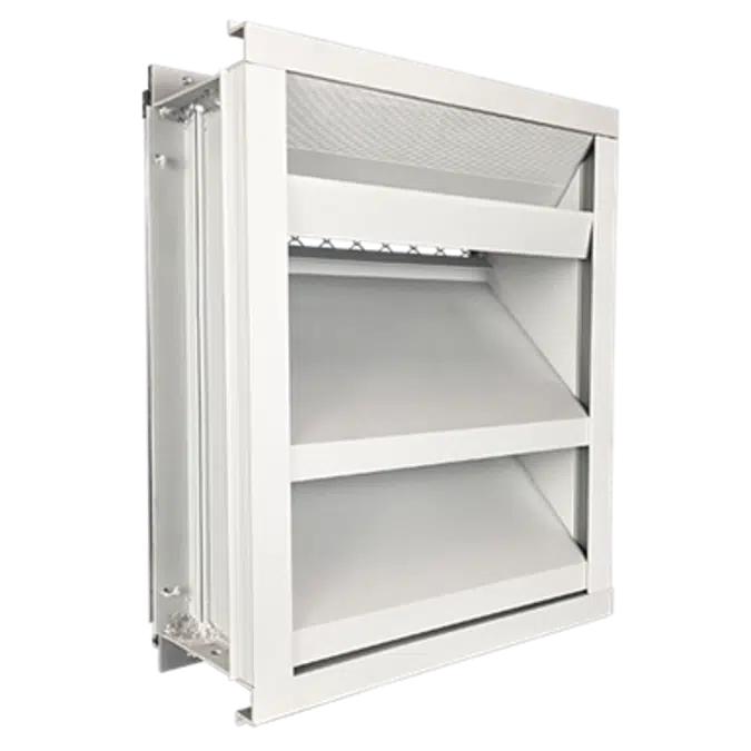 BIM objects - Free download! Extruded Non-Drainable Louvers, 4" Deep ...