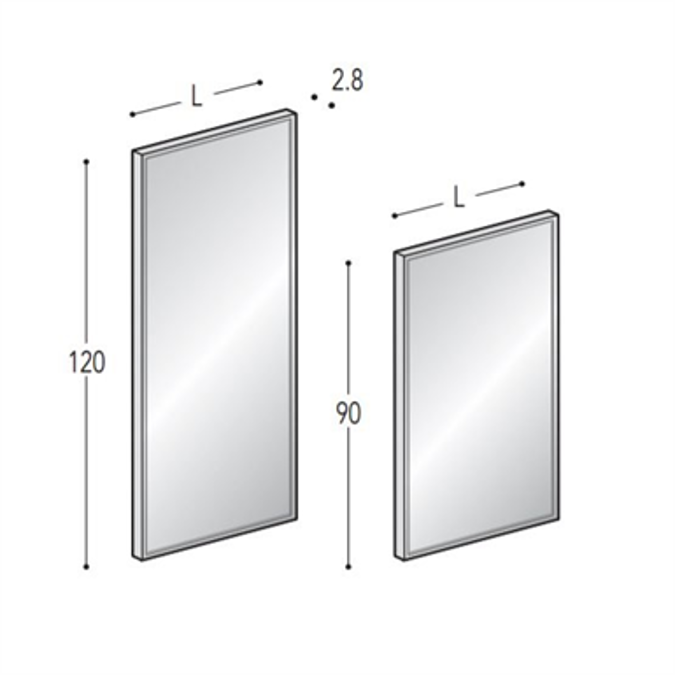 BIM objects - Free download! Sense cabinets mirrors | BIMobject