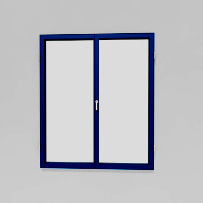 BIM objects - Free download! Aluminum window - small opening hinge ≤2 ...