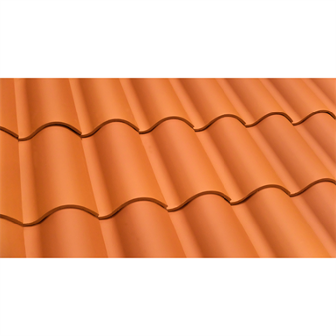 BIM objects - Free download! Spanish S Roof Tile Red | BIMobject