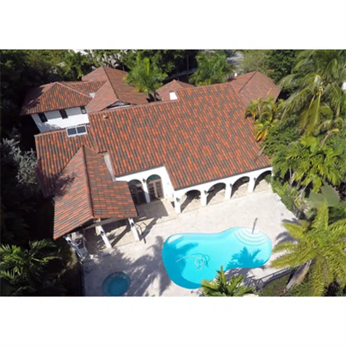 BIM objects - Free download! Barrel Roof Tile 40x17 Brown | BIMobject