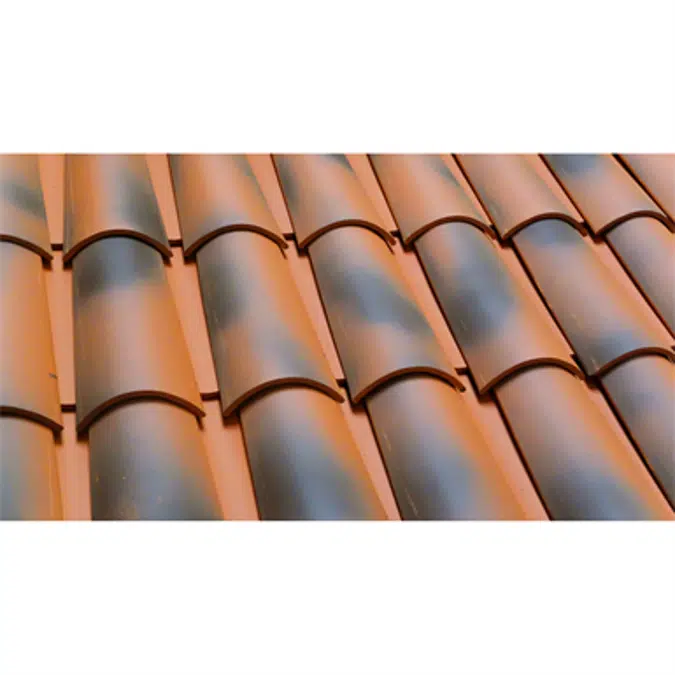BIM objects - Free download! Barrel Roof Tile 40x17 Fumé | BIMobject