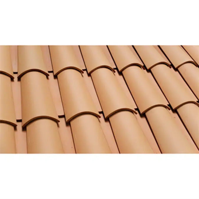 BIM objects - Free download! Barrel Roof Tile 40x17 Peach | BIMobject