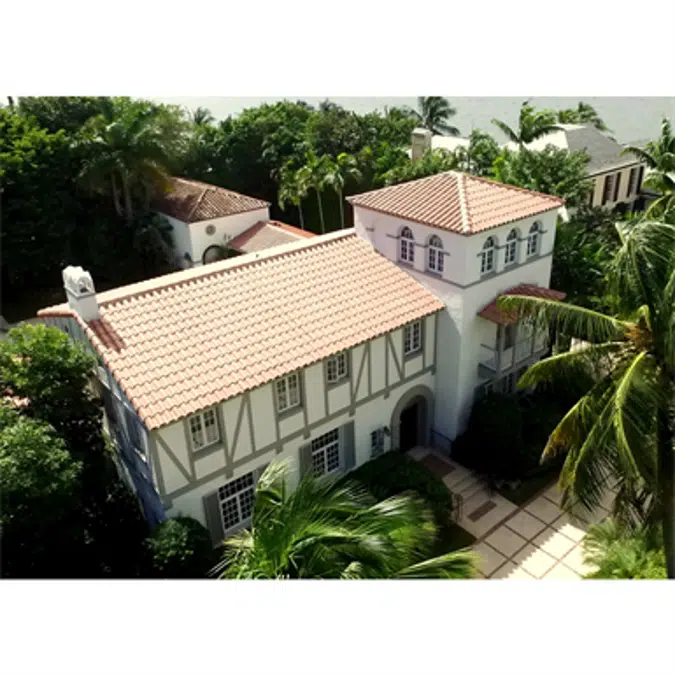 BIM objects - Free download! Barrel Roof Tile 40x17 Peach | BIMobject