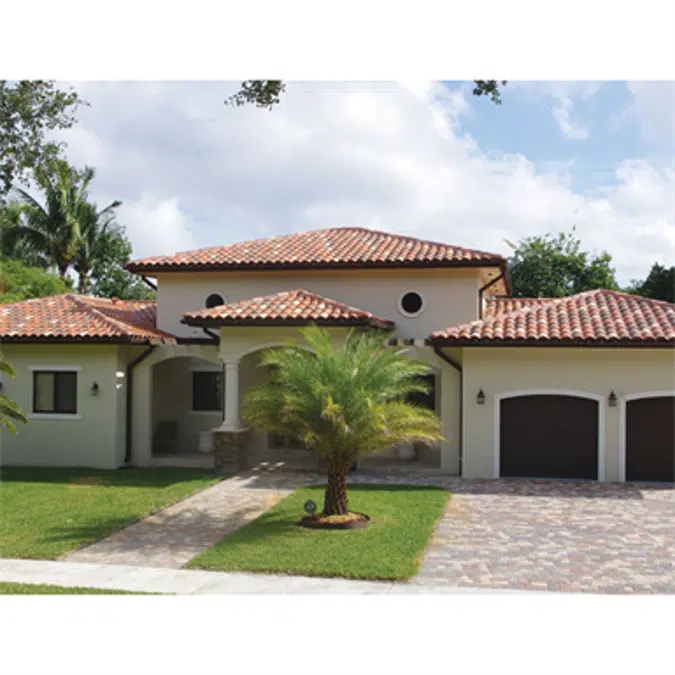 BIM objects - Free download! Barrel Roof Tile 40x17 Peach | BIMobject