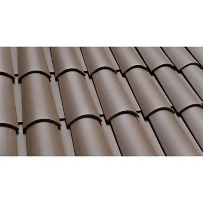 BIM objects - Free download! Barrel Roof Tile 40x17 Graphite | BIMobject
