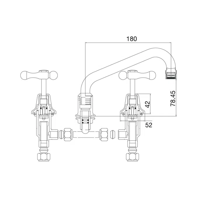 BIM objects - Free download! Posh Bristol Hob Sink Set Lever Ceramic ...