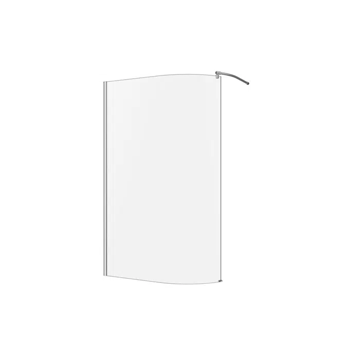 BIM objects - Free download! Kado Lux Walk In Curved Shower Screen 1200 ...