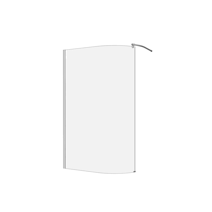BIM objects - Free download! Kado Lux Walk In Curved Shower Screen 1200 ...