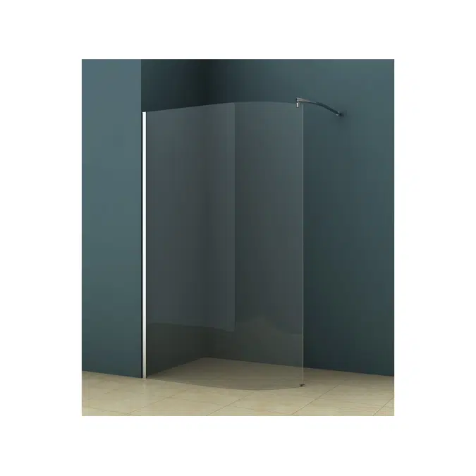 BIM objects - Free download! Kado Lux Walk In Curved Shower Screen 1200 ...