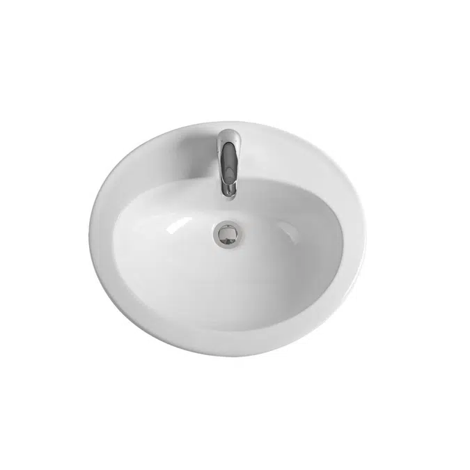 BIM objects - Free download! Base Vanity Basin with Overflow 1 Taphole ...