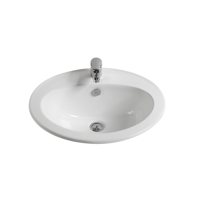 BIM objects - Free download! Base Vanity Basin with Overflow 1 Taphole ...