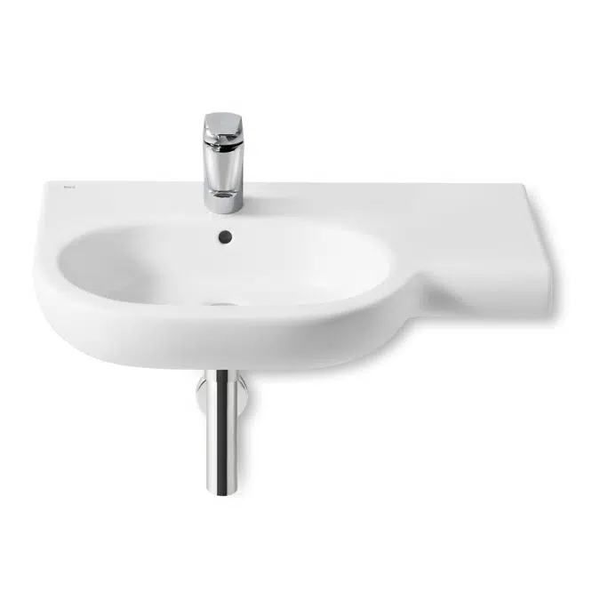 BIM objects - Free download! Roca Meridian Wall Basin Left Hand Bowl ...