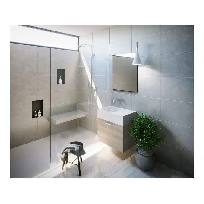 BIM objects - Free download! Omvivo Neo Solid Surface 12 Litre Wall ...