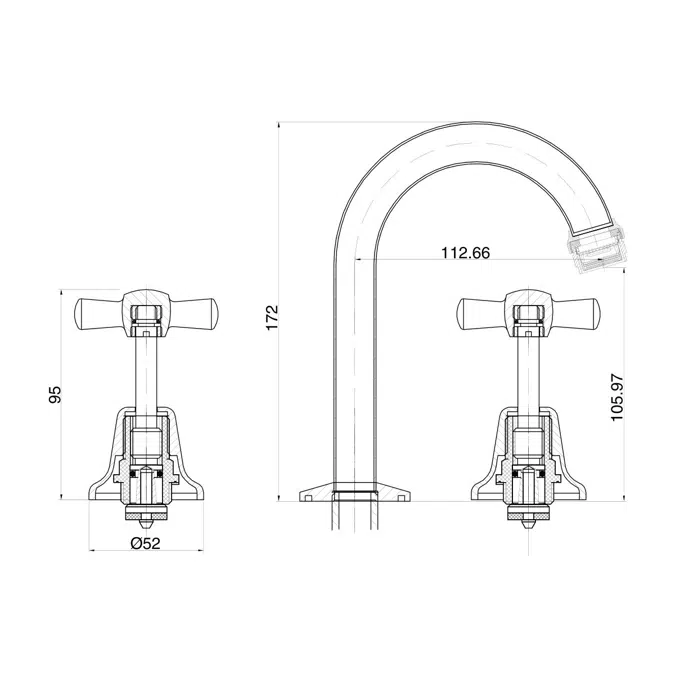 Objetos BIM - ¡Descarga gratis! Base Basin Set (Fixed) Anti-Vandal ...